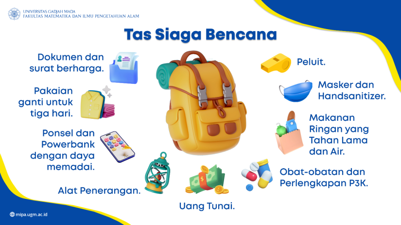 Yuk Siaga Bencana dengan Siapkan Tas Siaga Bencana! – Fakultas MIPA